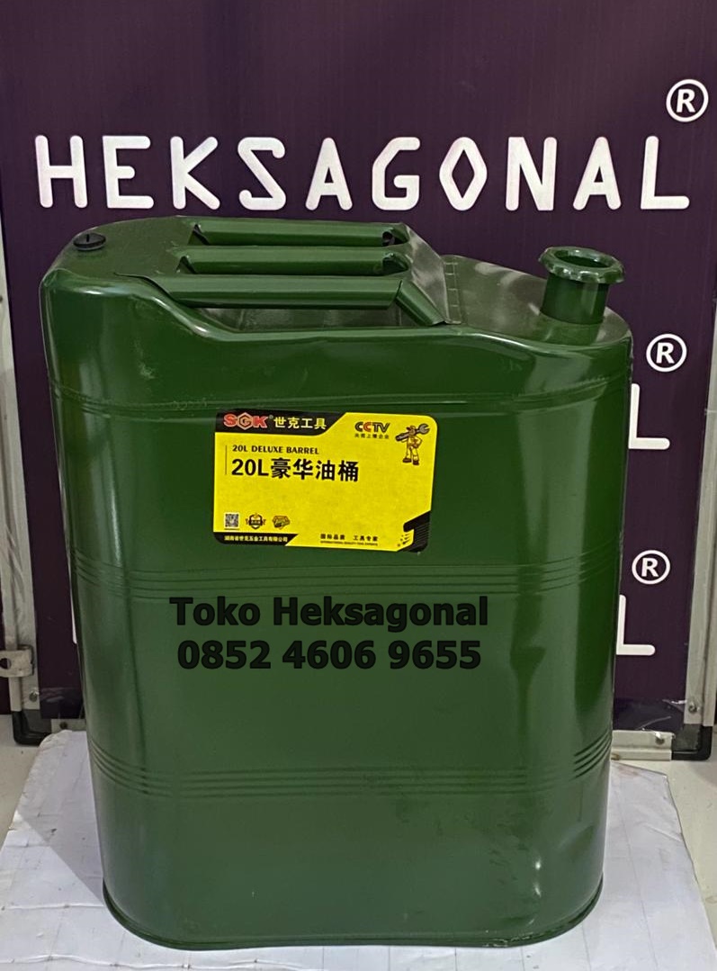 Jerigen Besi Steel Oil tank kap 20L Balikpapan | HEKSAGONAL